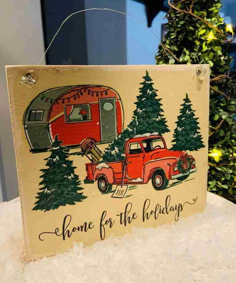 DIY Mod Podge Christmas Sign - Word & Home