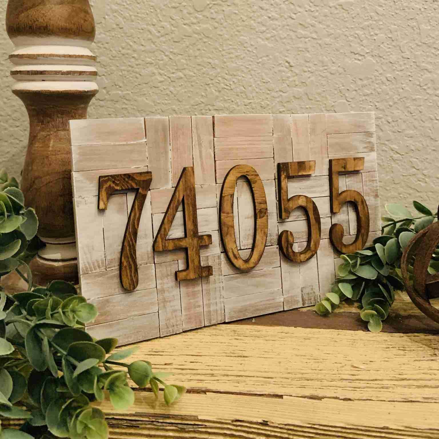 Dollar Tree Tumbling Block Zip Code Sign - Word & Home