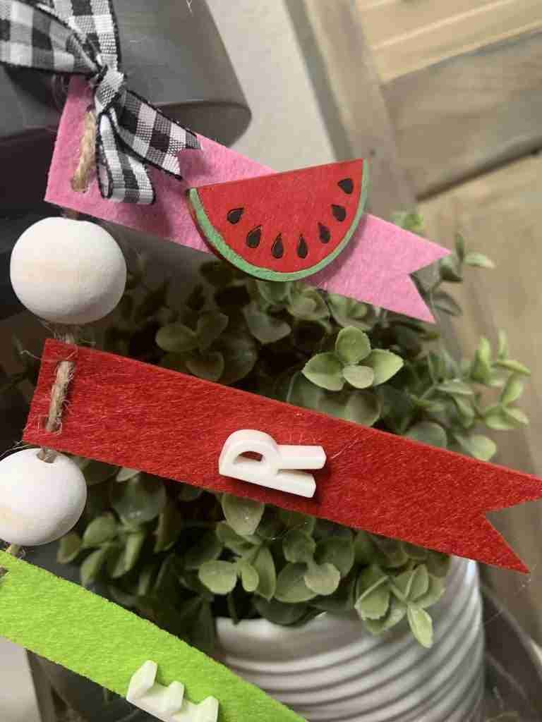 Easy Dollar Tree Felt Summer Banner - Word & Home