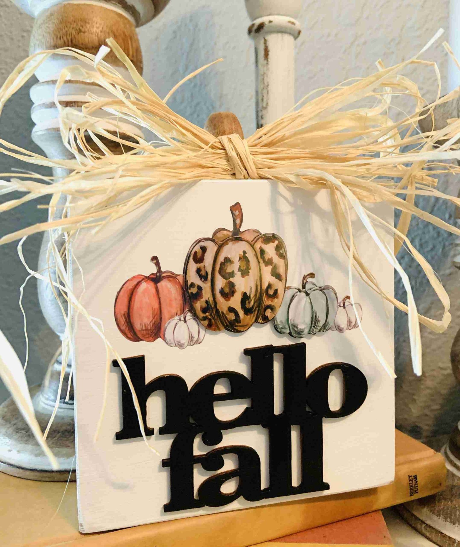 Easy and Inexpensive DIY Dollar Tree Fall Sign - Word & Home