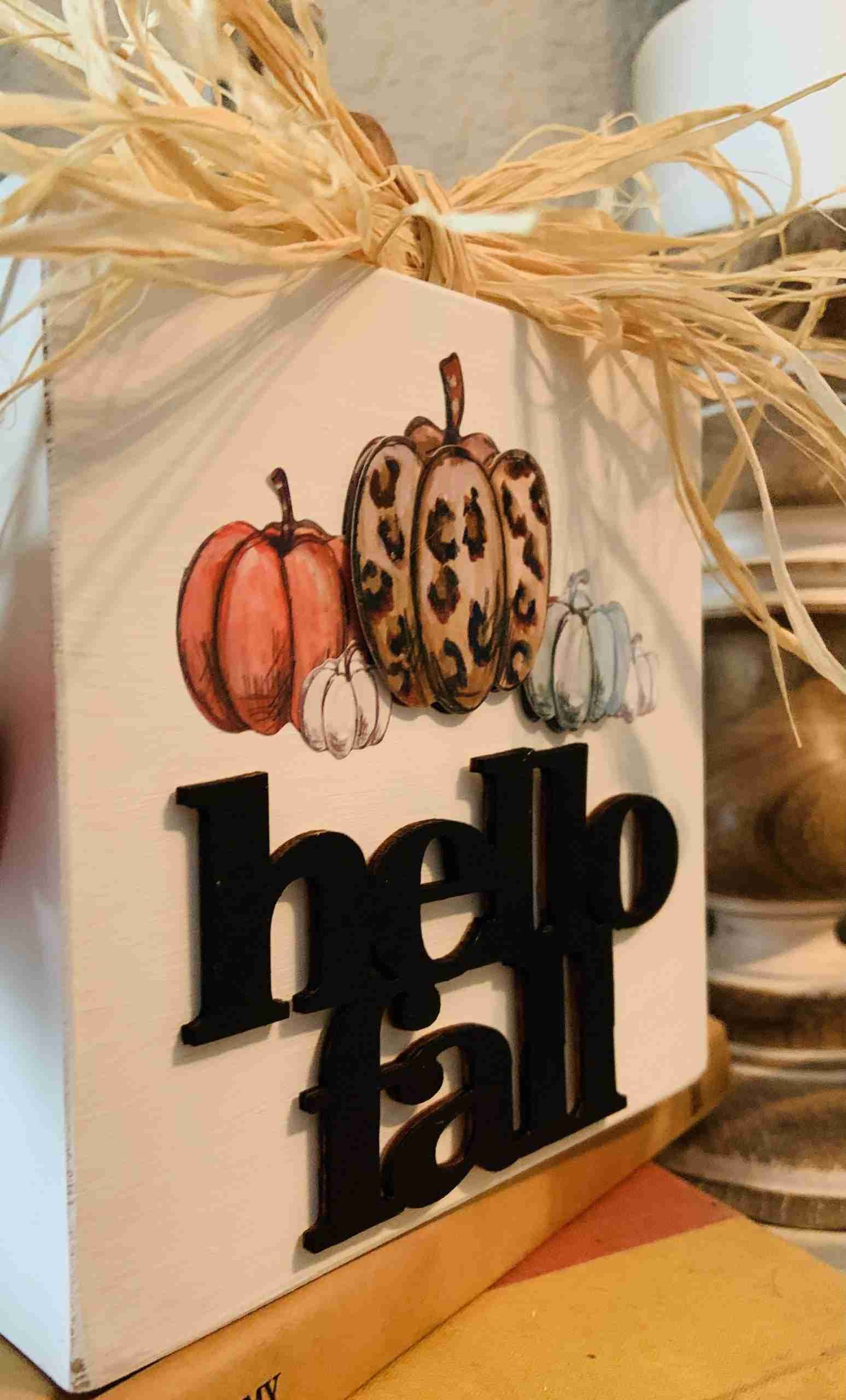 Easy and Inexpensive DIY Dollar Tree Fall Sign - Word & Home