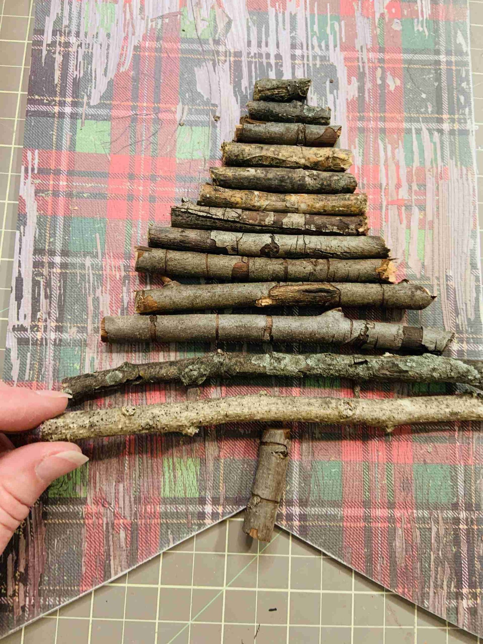 Easy DIY Rustic Christmas Tree with Sparkle - Word & Home