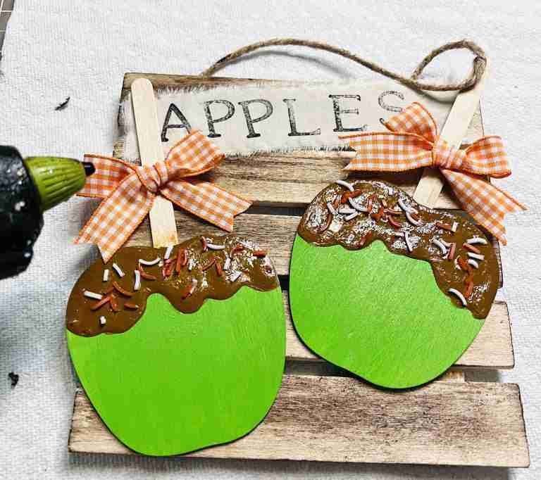 Dollar Tree Caramel Apple Sign DIY - Word & Home
