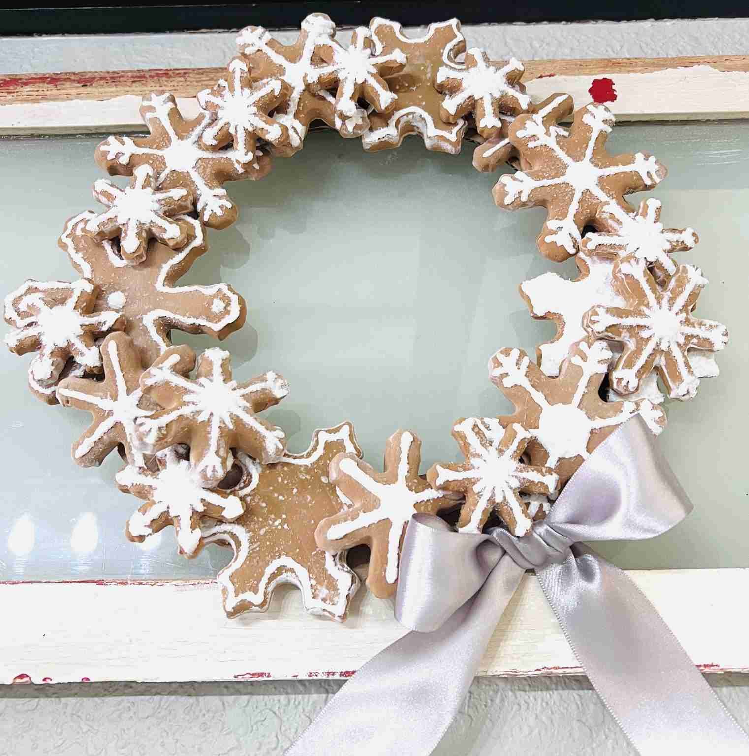 Easy Faux Gingerbread Snowflake Cookies - Word & Home