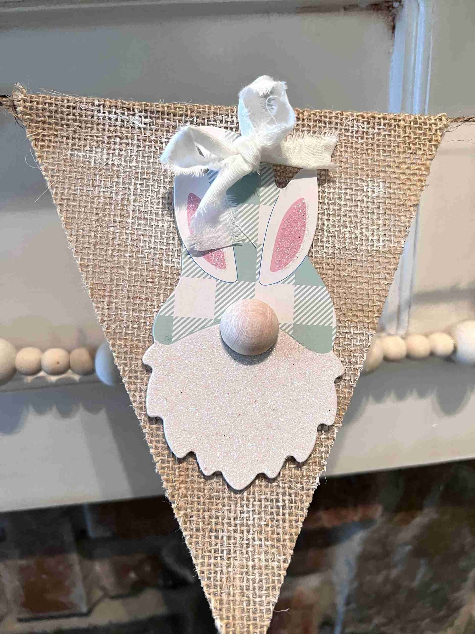 Easy Dollar Tree Bunny Gnome Banner - Word & Home