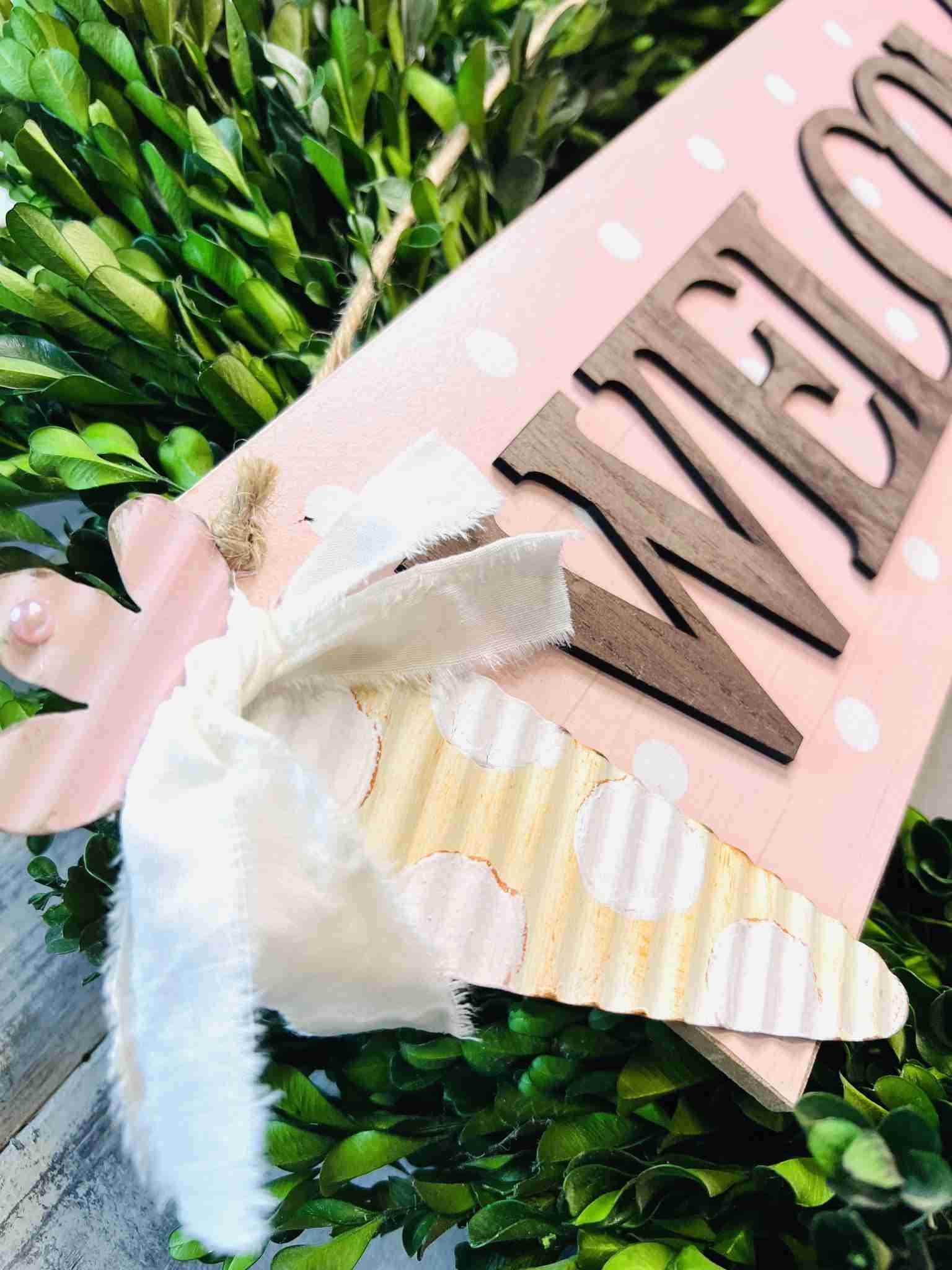 Dollar Tree Welcome Sign Easy Make-Over - Word & Home