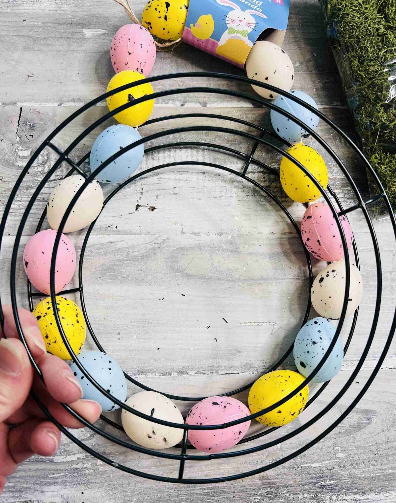 Dollar Tree Easter Egg Wreath - Easy DIY - Word & Home