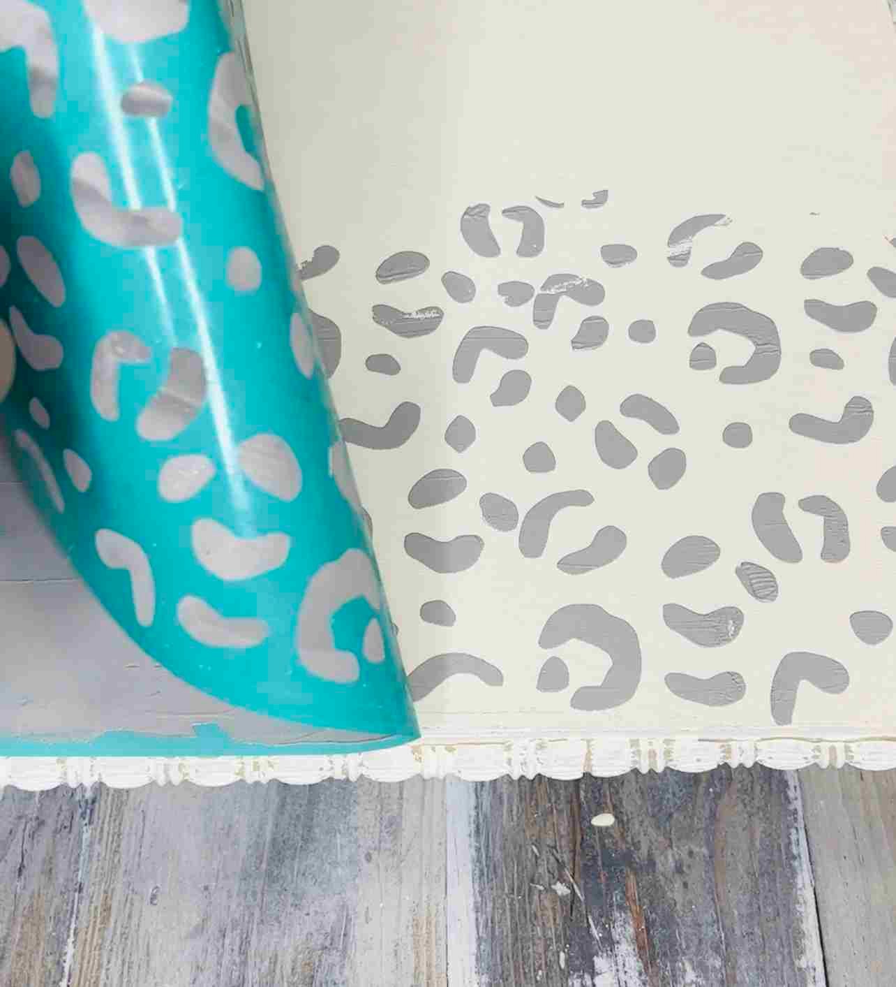 DIY Dollar Tree Wood Riser with Leopard Print - Word & Home