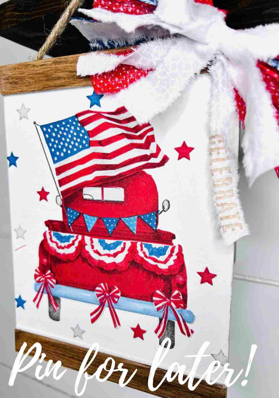 Dollar General DIY Patriotic Sign - Word & Home