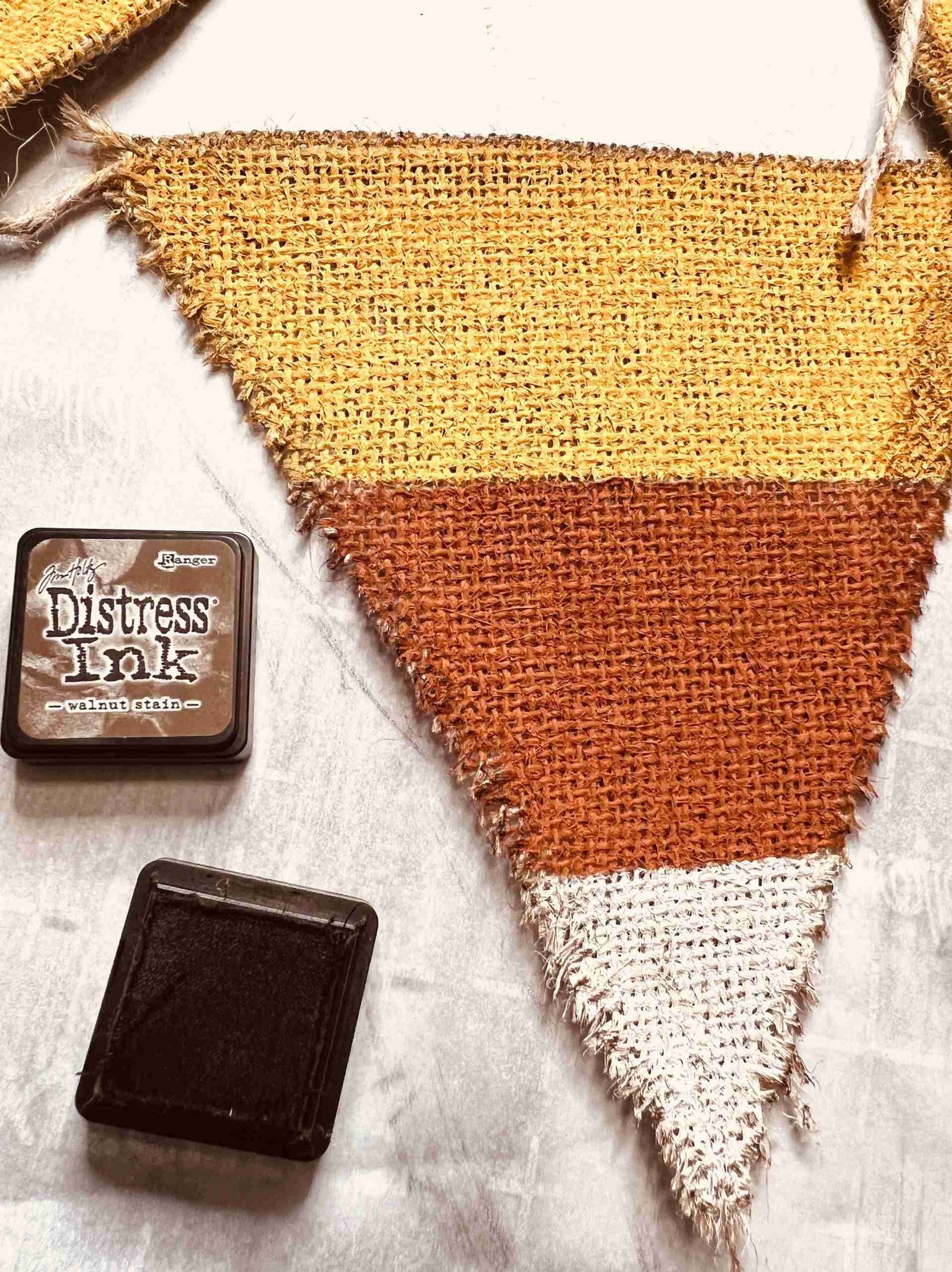 DIY Burlap Candy Corn Banner - Easy Tutorial - Word & Home