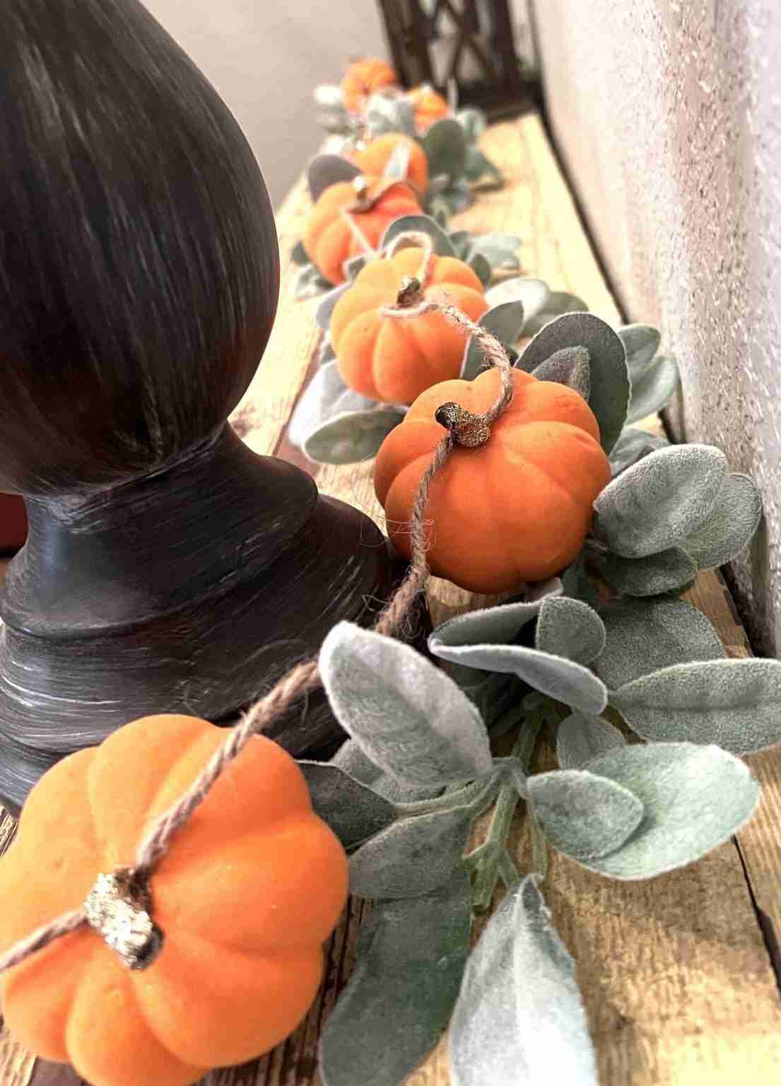 Easy Fall Garland with Dollar Tree Pumpkins - Word & Home