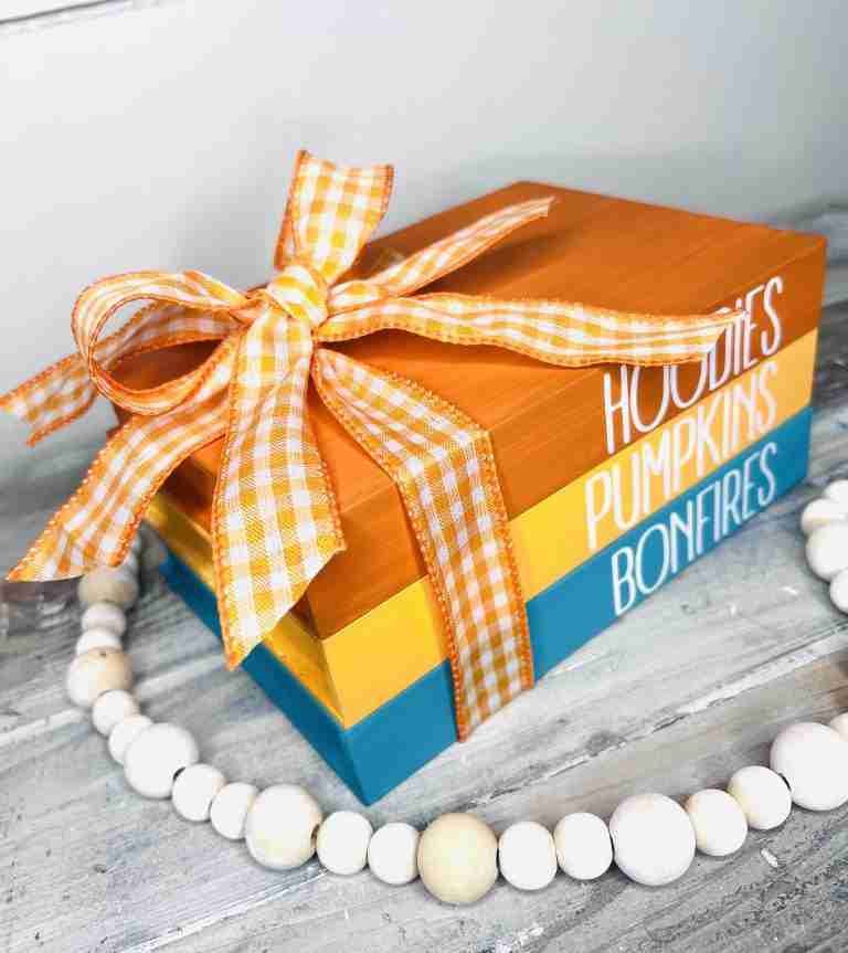 Dollar General Fall Book Stack Easy Make-Over - Word & Home