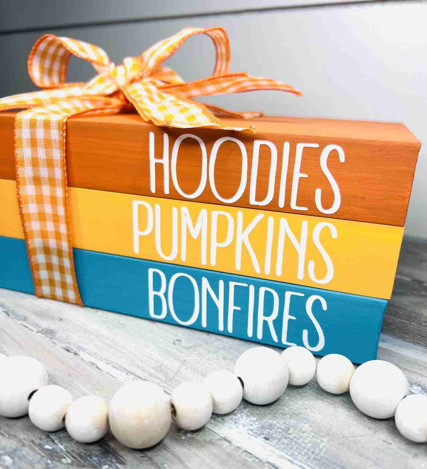 Dollar General Fall Book Stack Easy Make-Over - Word & Home