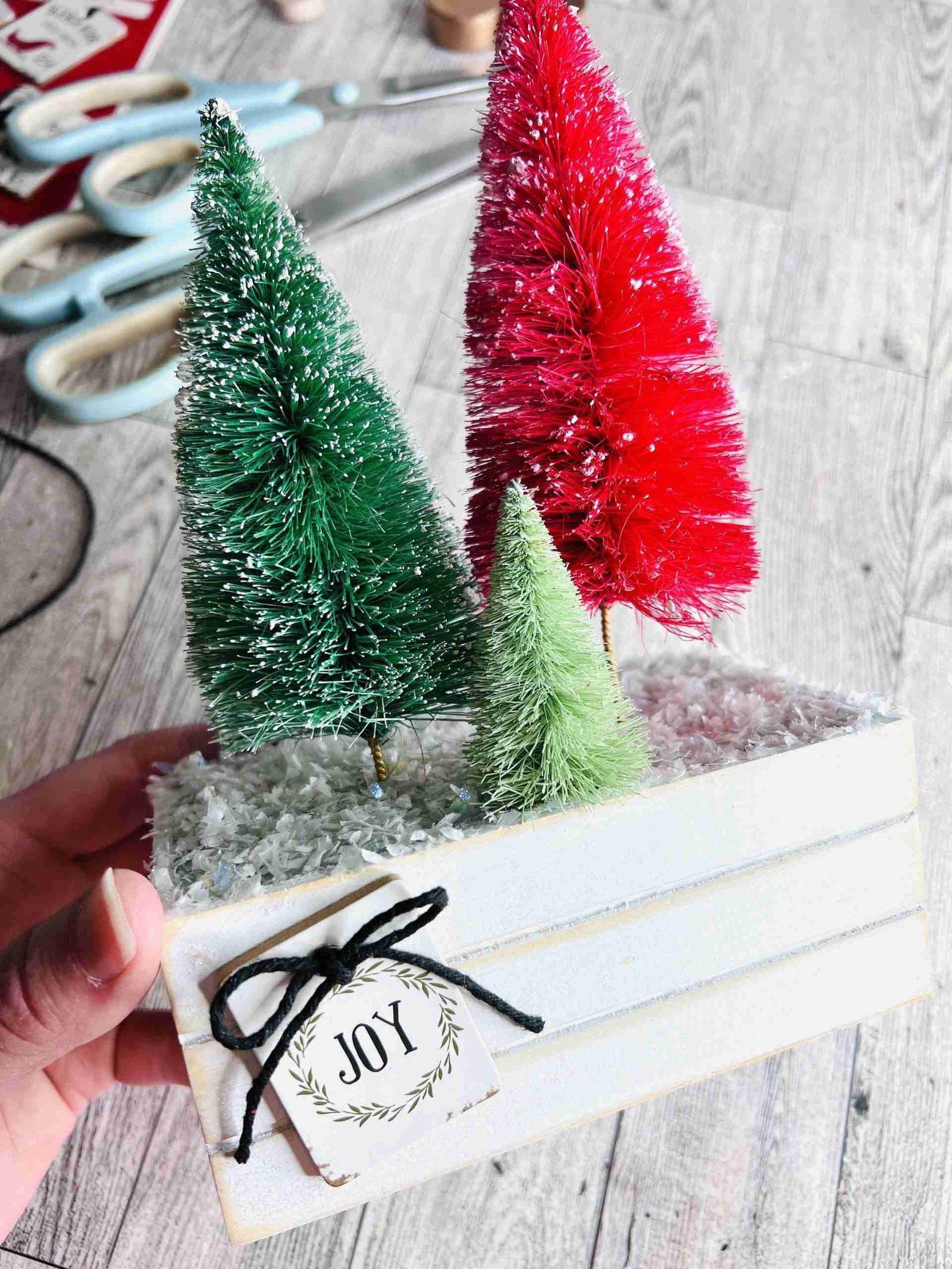 Dollar Tree Bottle Brush Tree Display - Word & Home