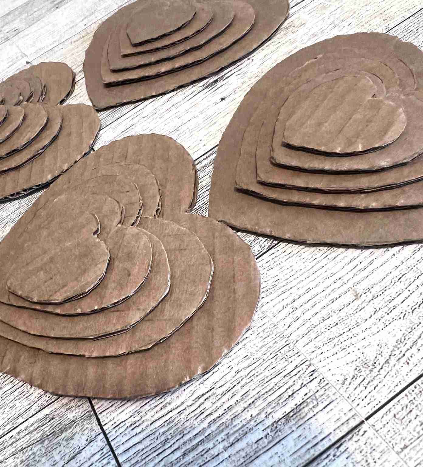 Easy & Budget Friendly Cardboard Valentine Hearts - Word & Home