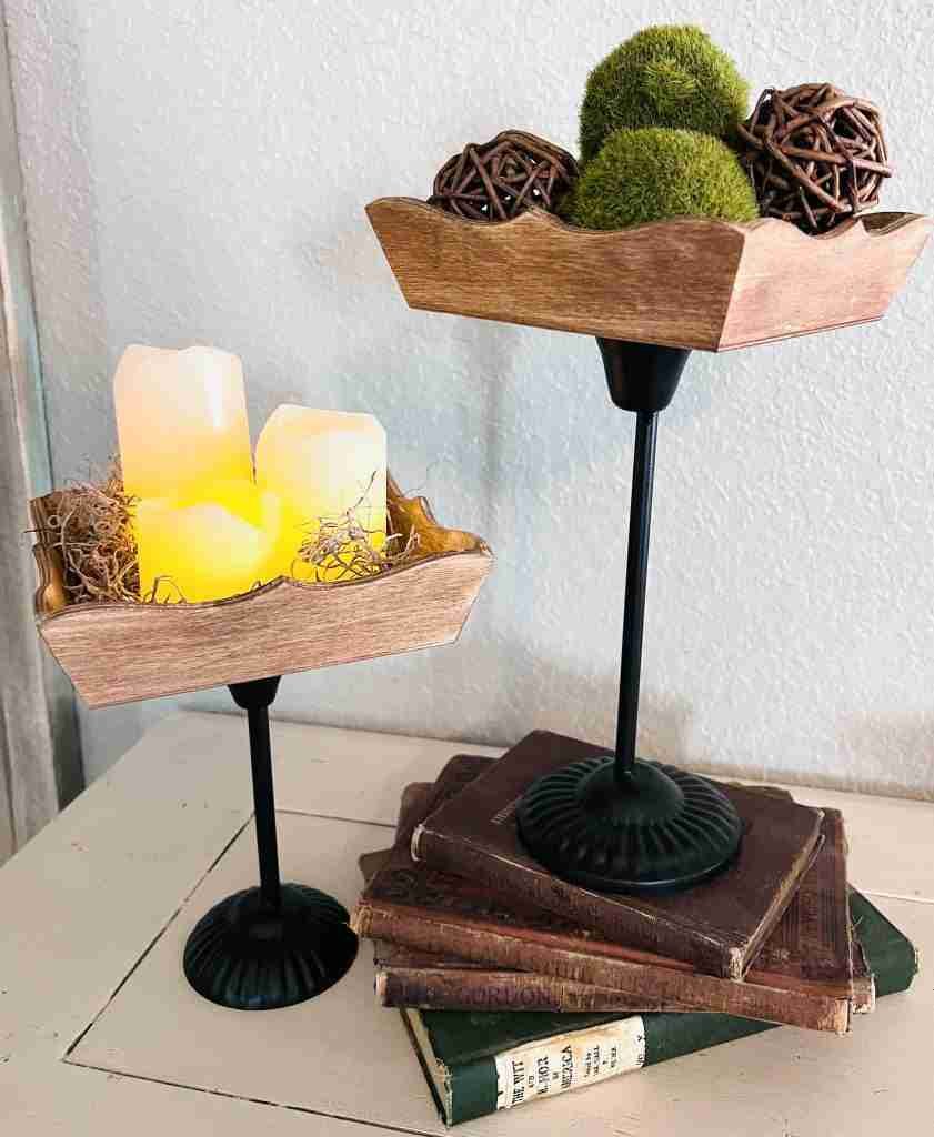 Easy Dollar Tree Decorative Stand DIY - Word & Home