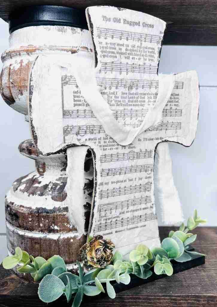 DIY Easter Cross - Dollar Tree Make-Over - Word & Home