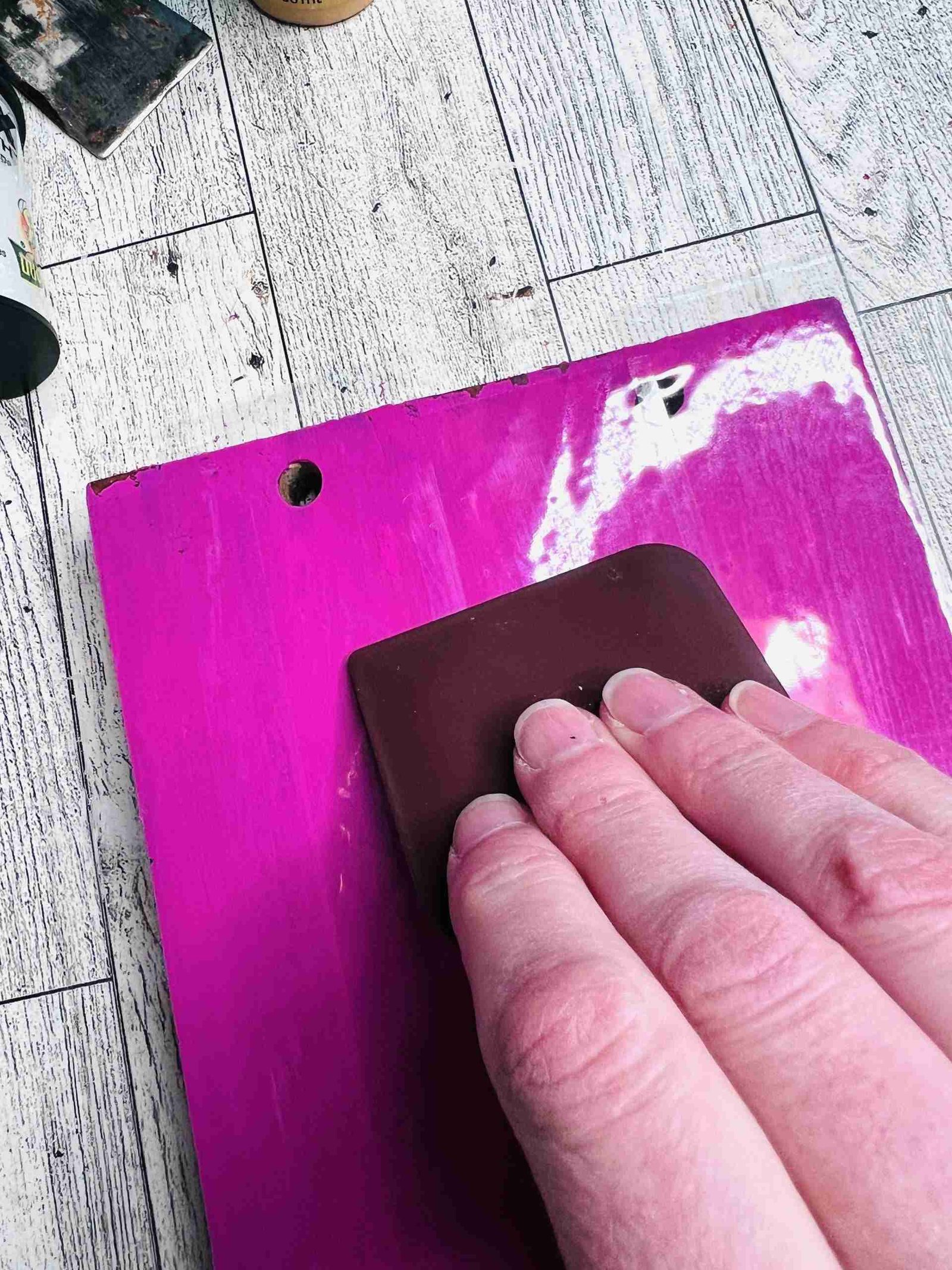 Easy Chippy Wood Technique DIY - Word & Home
