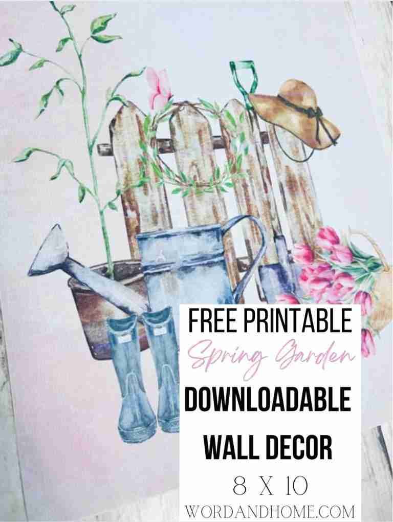 Free Printable Spring Garden Wall Decor - Word & Home - Word & Home