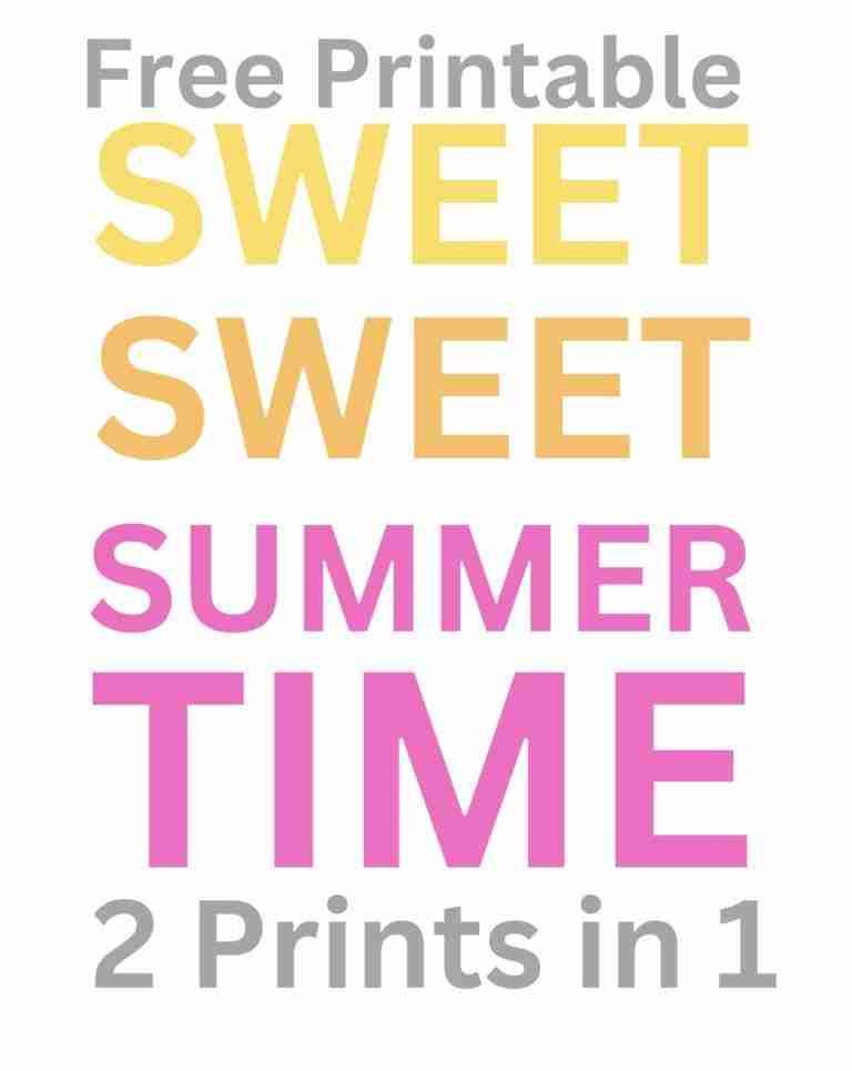 Free Printable Sweet Summertime Sign - Word & Home