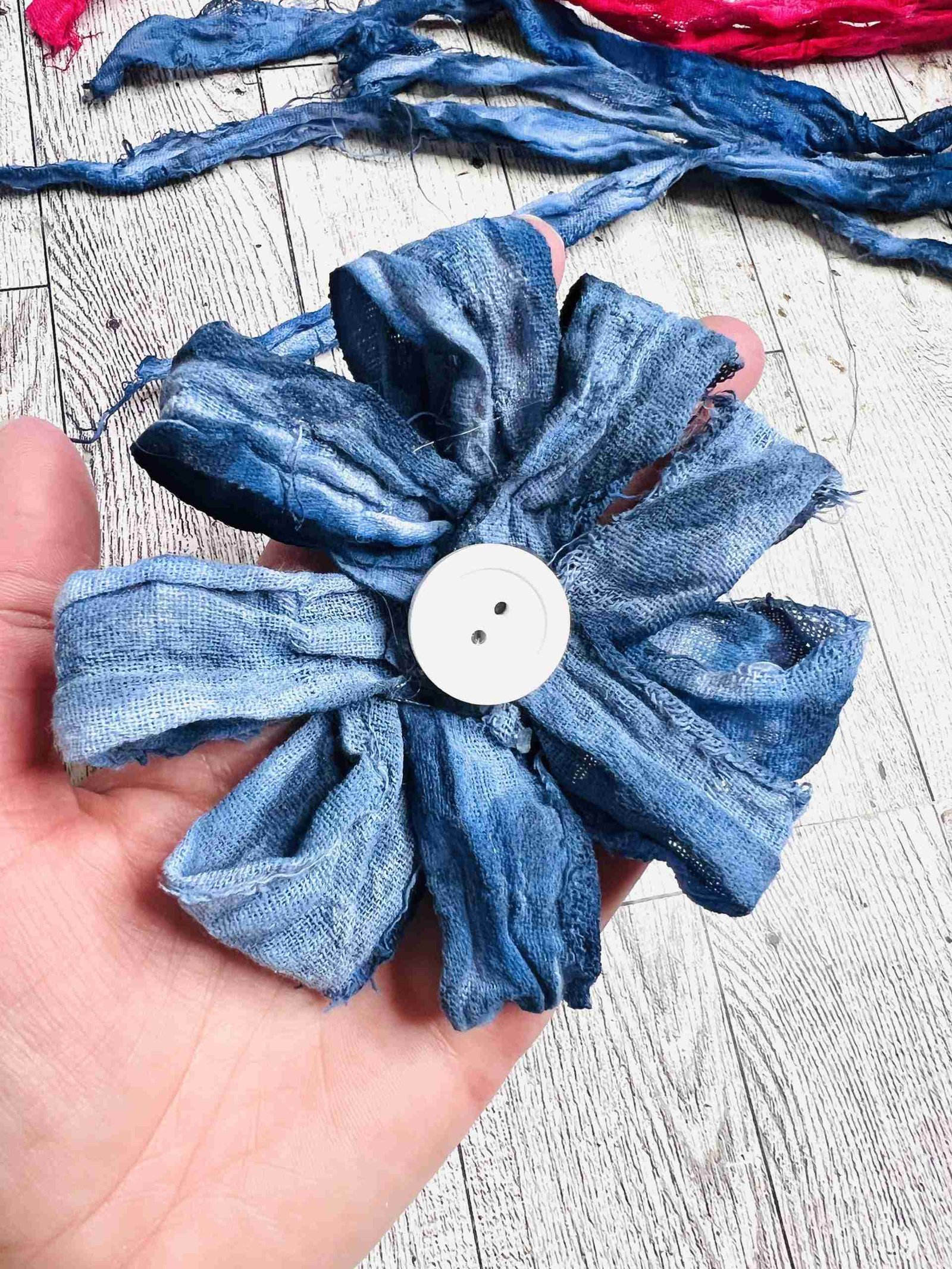 Dollar Tree Flour Sack Flowers - Word & Home - Word & Home