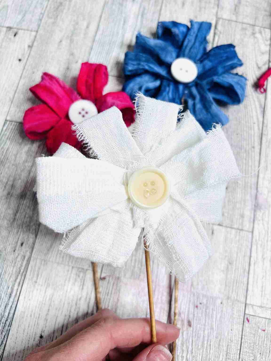 Dollar Tree Flour Sack Flowers - Word & Home - Word & Home