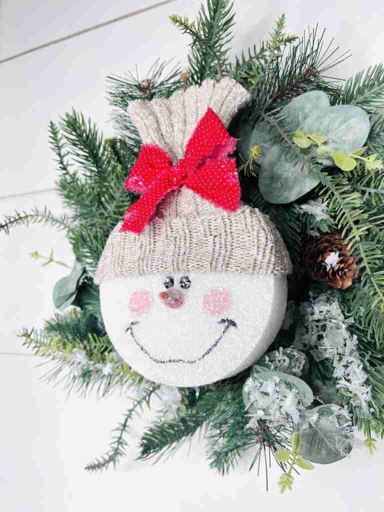Dollar Tree Snowman Ornament DIY - Word & Home