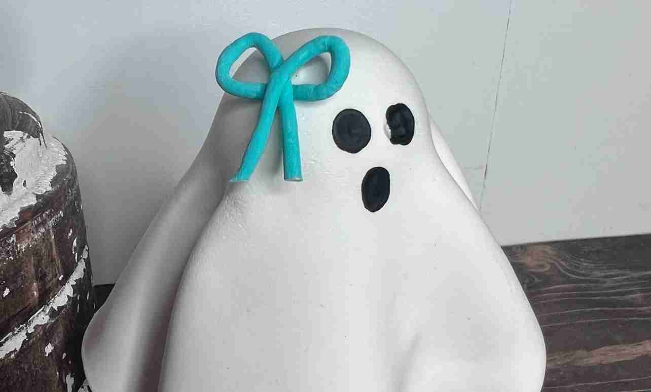 Easy Air Dry Clay Ghost for Halloween - Word & Home