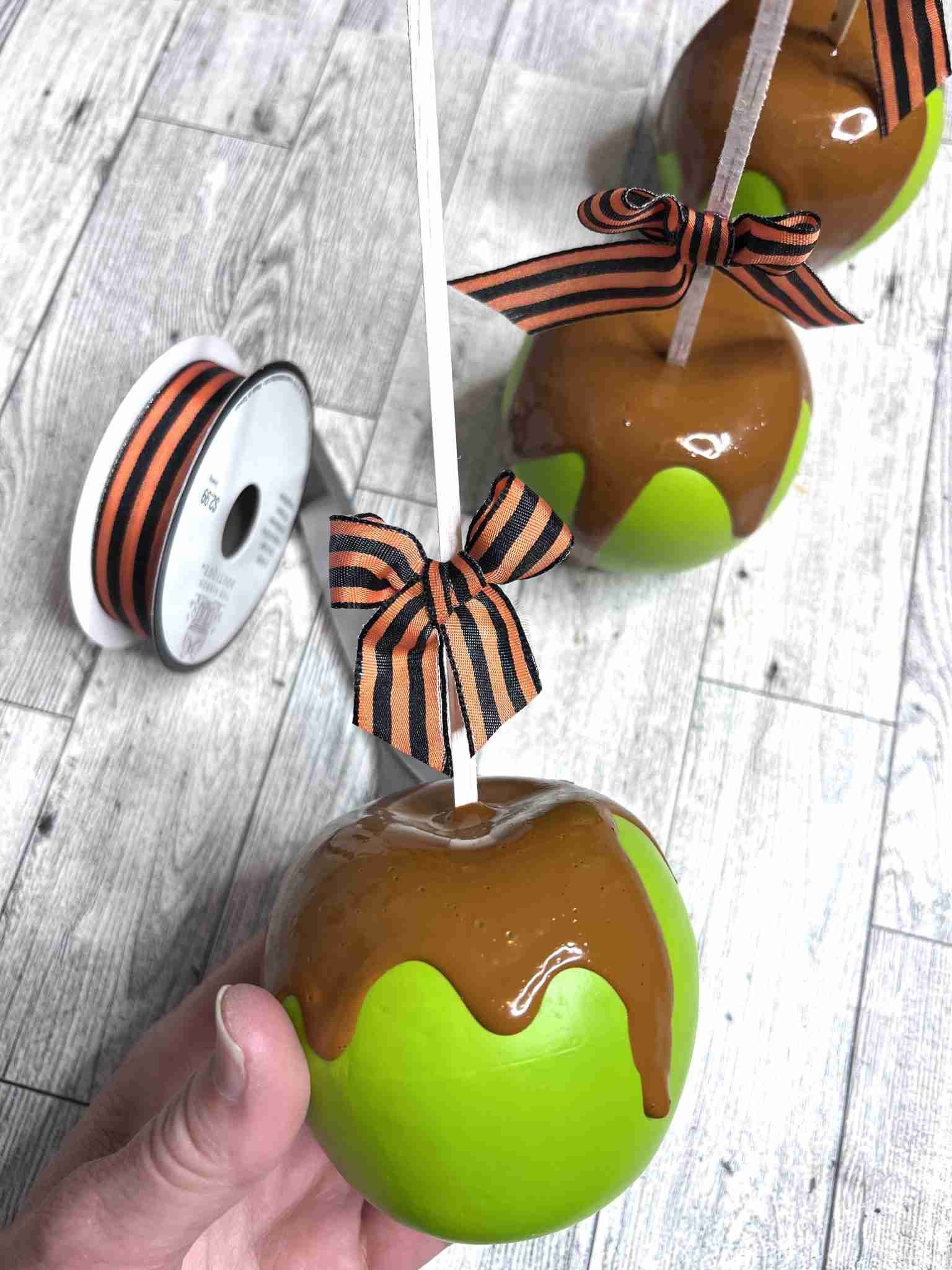 Easy Faux Dollar Tree Caramel Apples DIY - Word & Home