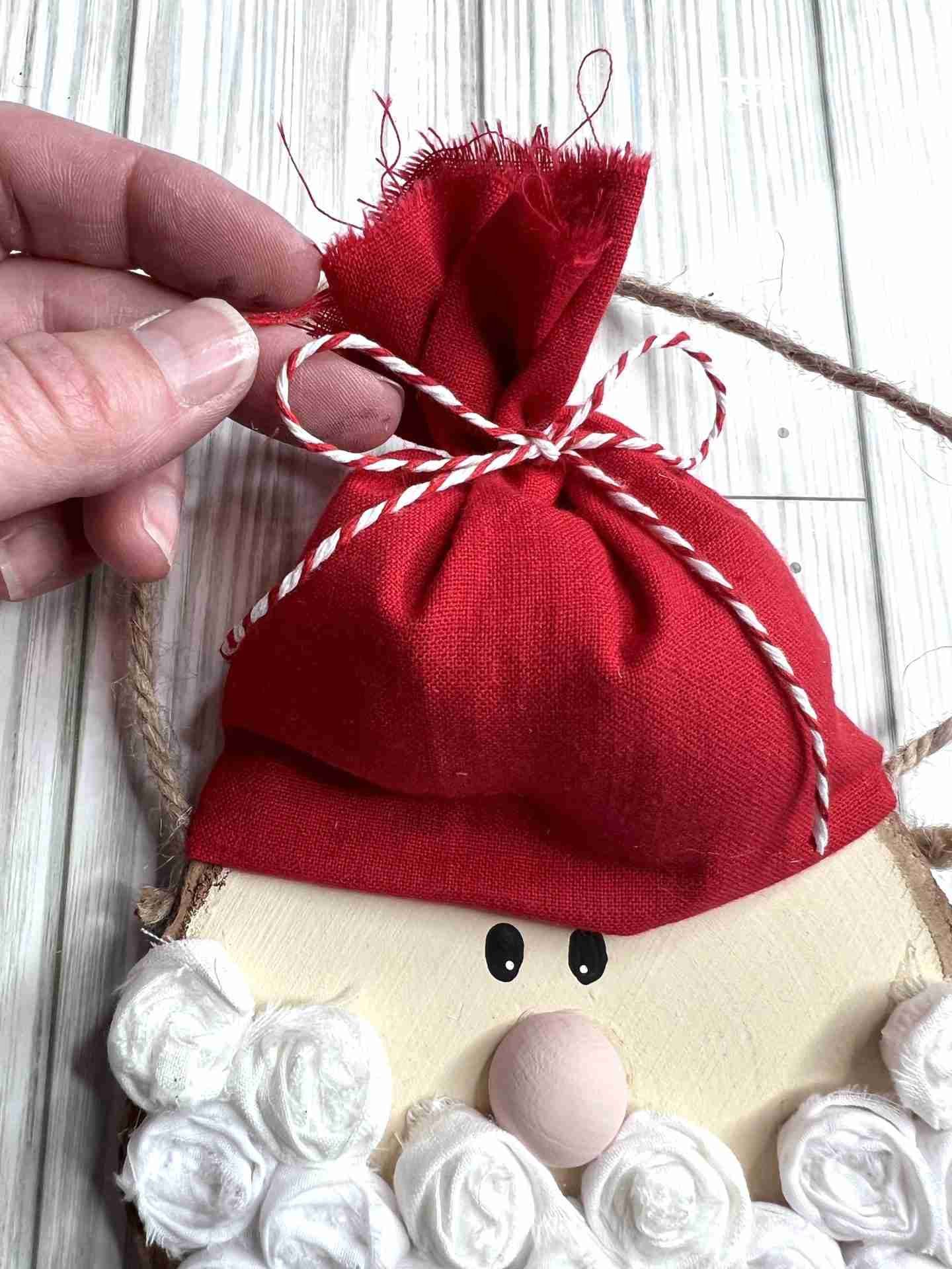 Wood Slice Santa Ornament DIY - Simple & Easy - Word & Home