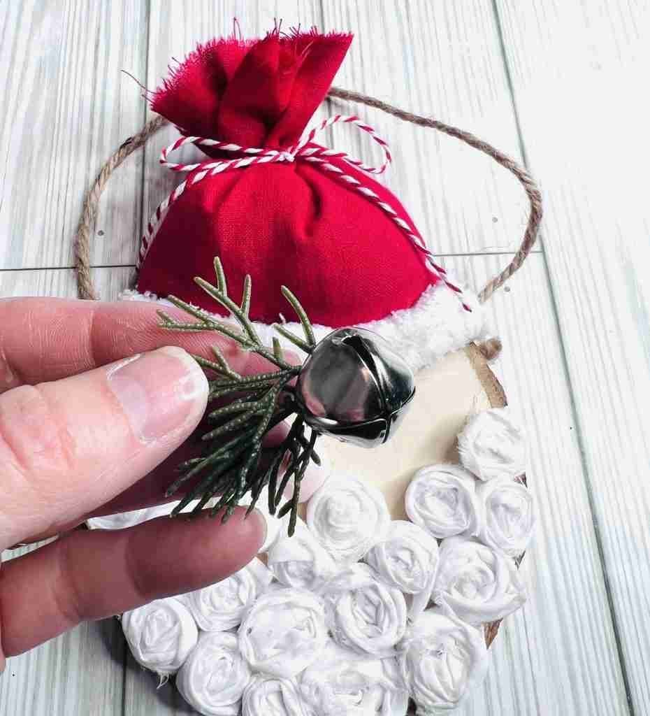 Wood Slice Santa Ornament DIY - Simple & Easy - Word & Home