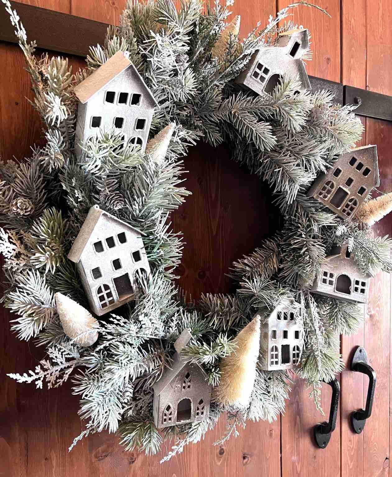 Gingerbread House Wreath DIY - Anthropology Inspired - Word & Home