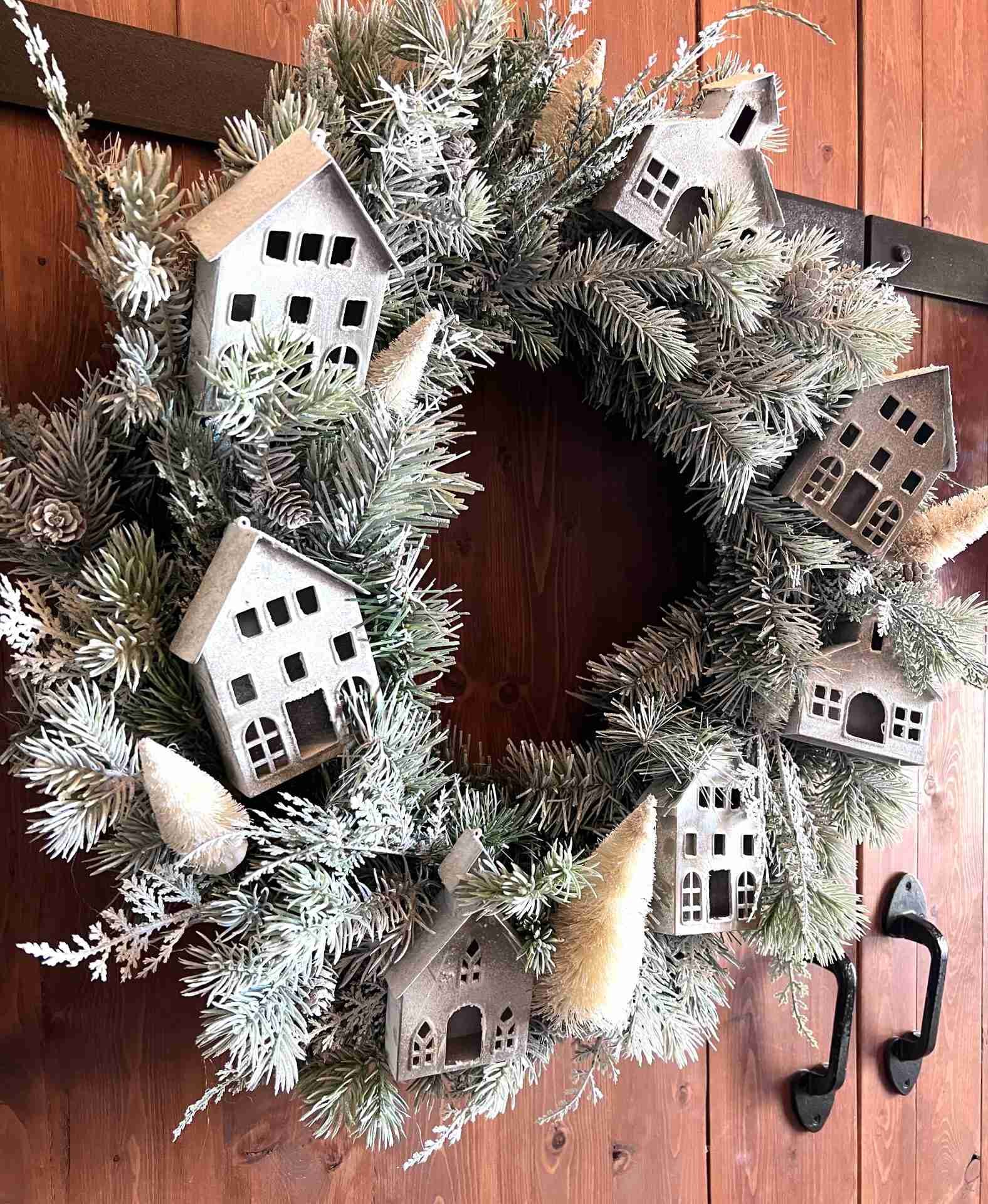 Gingerbread House Wreath DIY - Anthropology Inspired - Word & Home