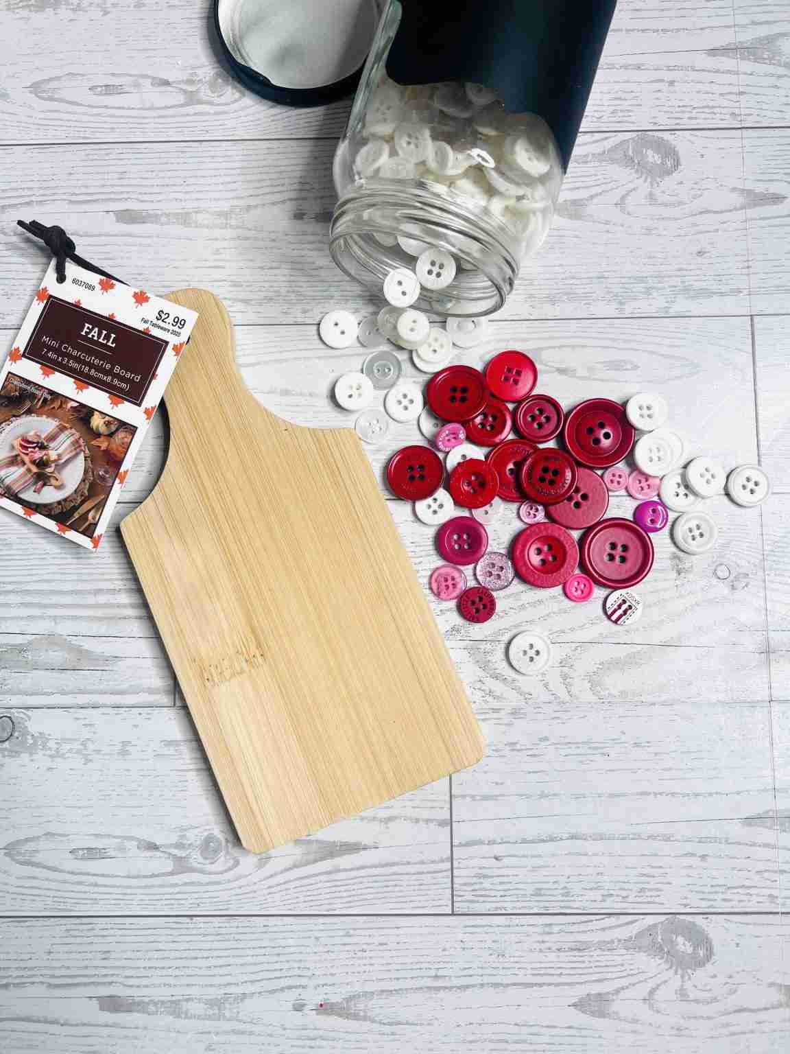 Easy DIY Button Candy Cane - Word & Home - Word & Home