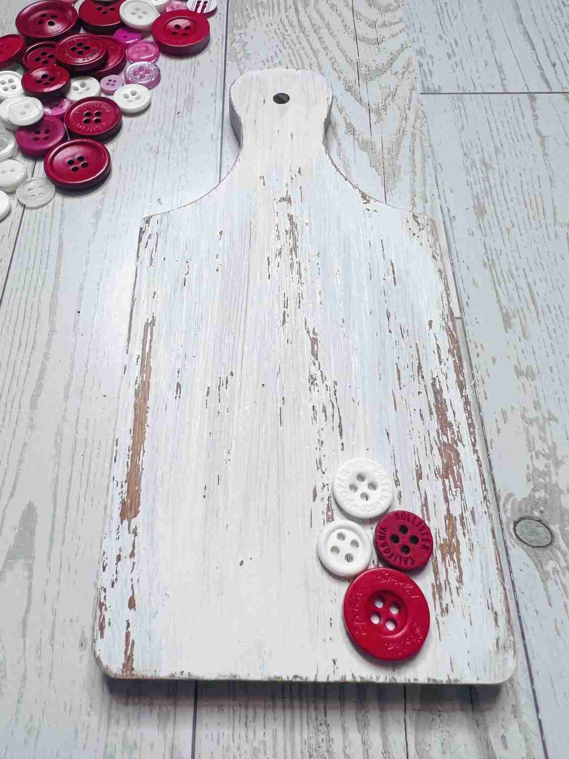 Easy DIY Button Candy Cane - Word & Home - Word & Home