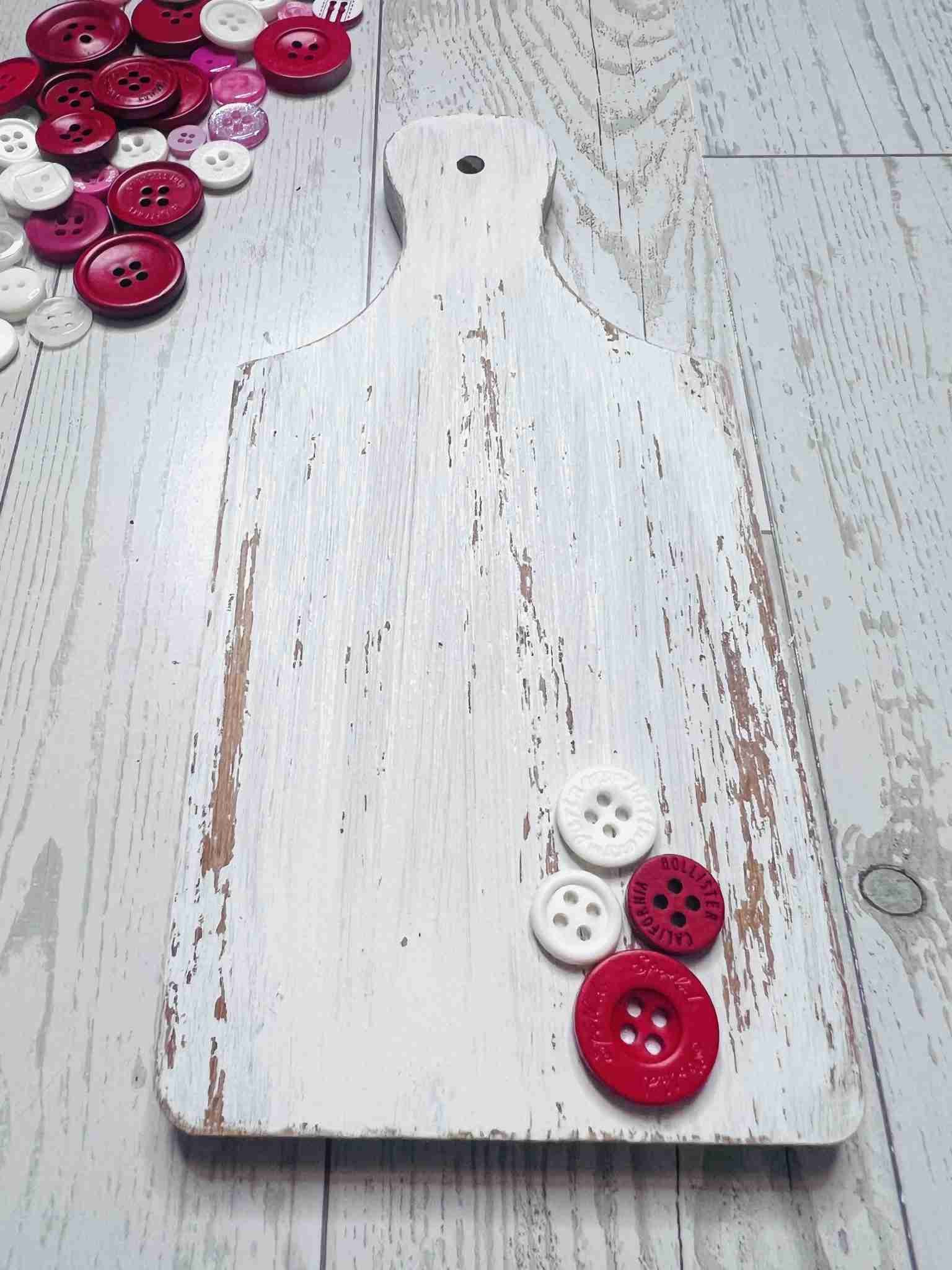 Easy DIY Button Candy Cane - Word & Home - Word & Home