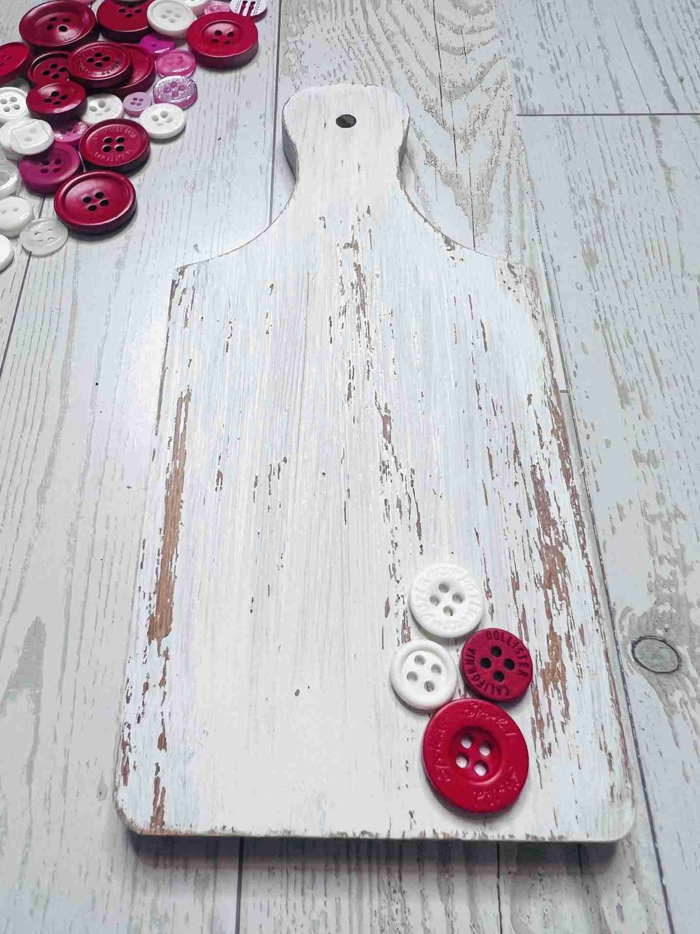 Easy DIY Button Candy Cane - Word & Home - Word & Home